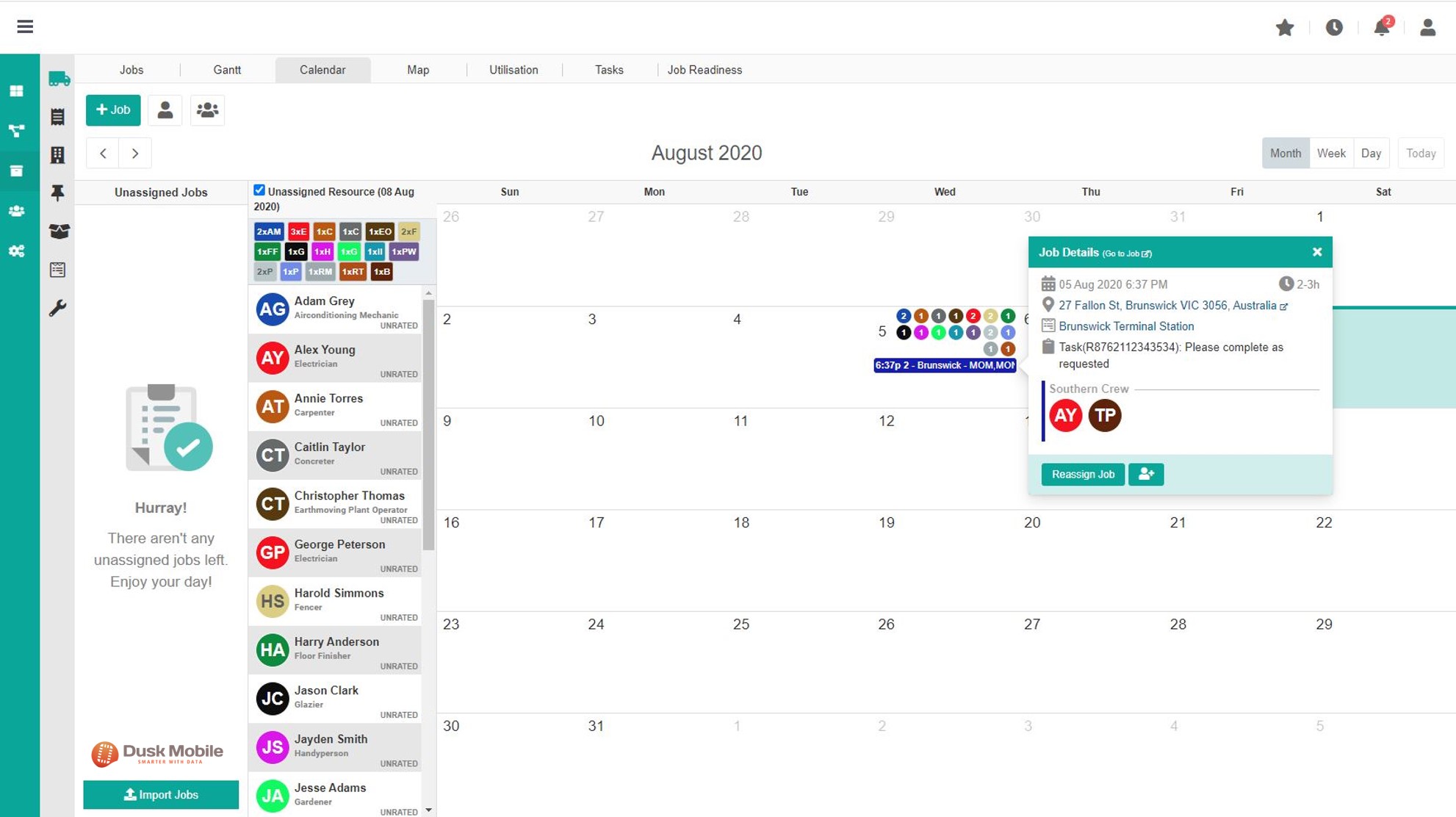 Dusk IOP: Projects and Jobs | Task Management Software