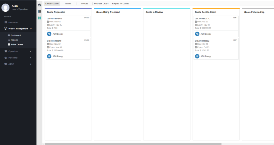 Sales Orders | Work Management Platform | Dusk Mobile